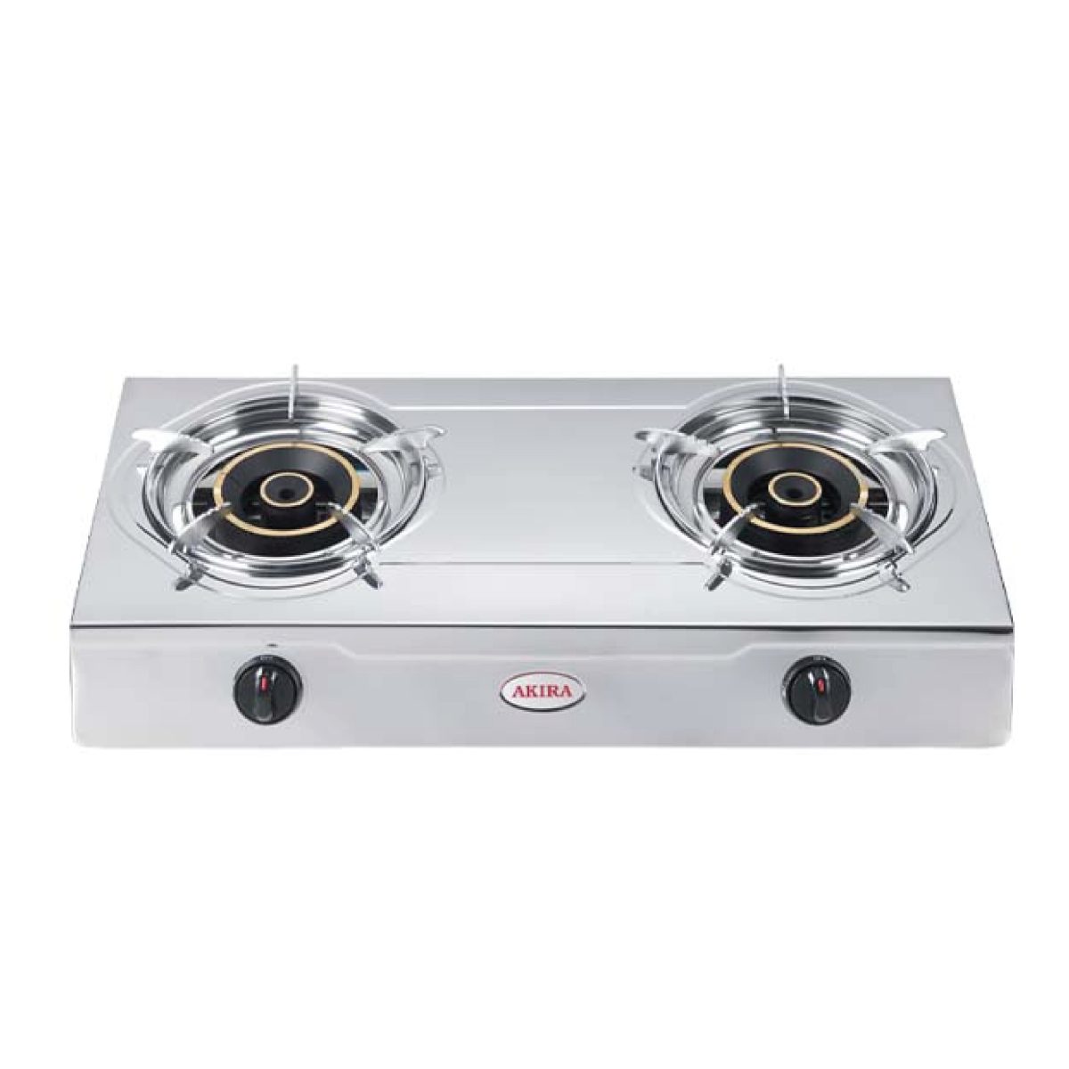 AKIRA GC-2148SS 2 Burner Steel Gas Cooker - INTRACORP SDN BHD